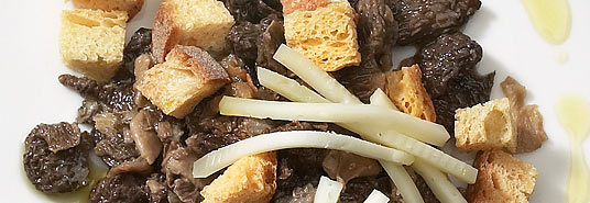 Morel Mushrooms with crusty bread and Asiago Fresh Pdo – Alma Gourmet
