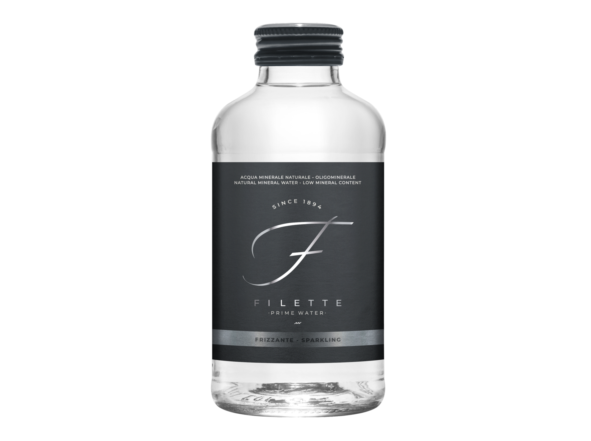 Filette Prime Water in Glass Bottle 16 Fl Oz - Sparkling - Case of 12