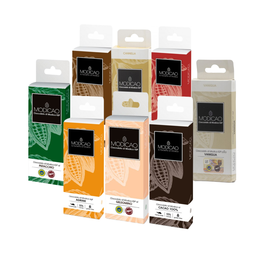 Modica Chocolate P.G.I. Mixed Flavors - Pack of 8 – Alma Gourmet