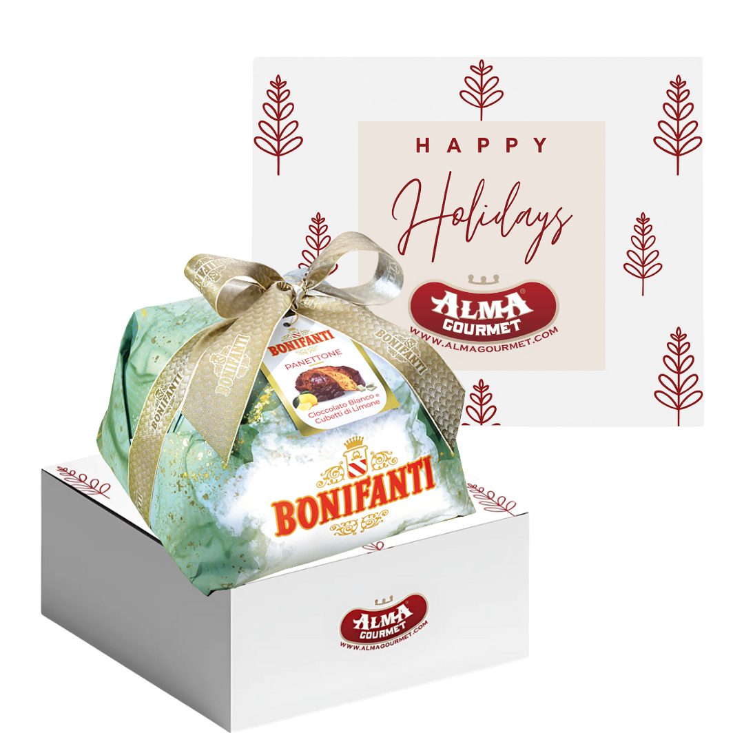 Bonifanti Lemon & White Chocolate Panettone Holiday Gift Box