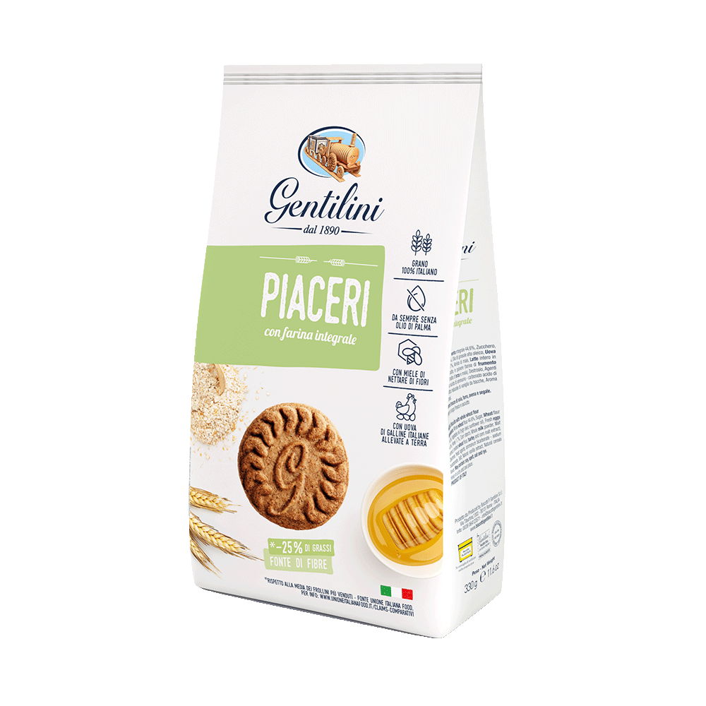 Biscotti Gentilini Piaceri with Whole Wheat Flour